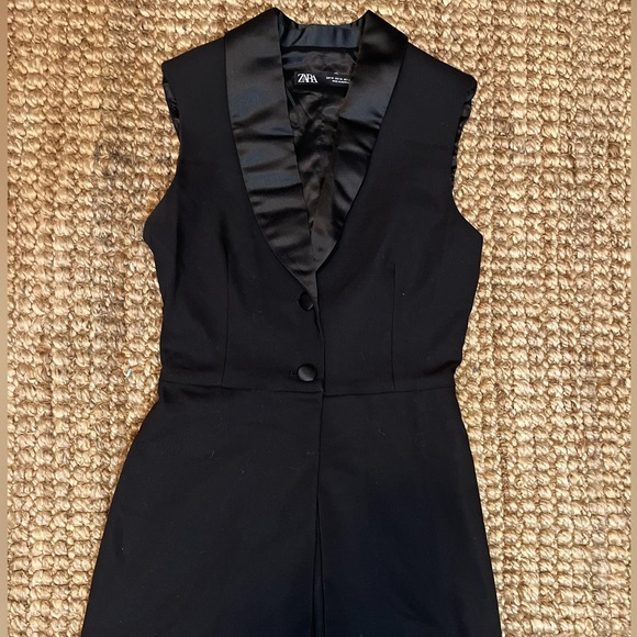 Zara | Pants & Jumpsuits | Zara Romper Tuxedo Short | Poshmark